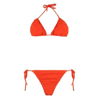 Reina Olga Bikini mit Kontrastn&auml;hten - - Swimwear - Damen - Orange - L