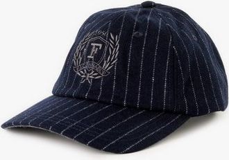 Façonnable Fangbar - gestreifte Kappe mit gebogenem Baumwollkrümmungsvisier - Blau