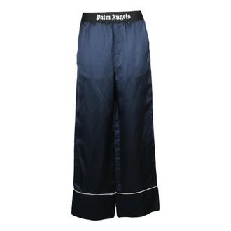 Palm Angels Tuta in Satin - - Trousers - Damen - Blau - XS