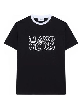 GCDS T-Shirt mit Logo-Print - Schwarz