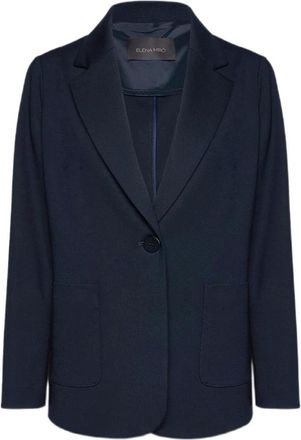 Elena Miro Femme, Vestes, Bleu, Taille: 40 FR Blazer crois&eacute; en point Milano