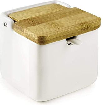 Ibili 714800 Salz-/Zuckerdose mit L&ouml;ffel, 8 x 8 x 8 cm