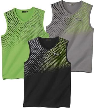 Atlasformen Lot de 3 Débardeurs Homme - Tee-Shirts sans Manches - Disponible en Grandes Tailles du M au 5XL
