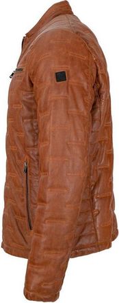 Bugatti Lederjacke Men-102/ BUG Bugatti - Herren Lederjacke Steppjacke Lammnappa cognac