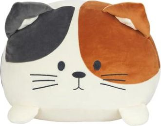Balvi Coussin Kitty Calico Couleur Blanc, Marron et Noir Une Nounours Super Douce et Moelleuse Polyes