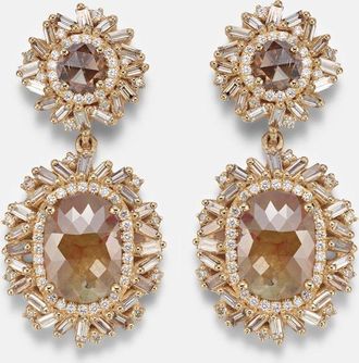 Suzanne Kalan Ohrringe Doublet aus 18kt Gelbgold mit Diamanten
