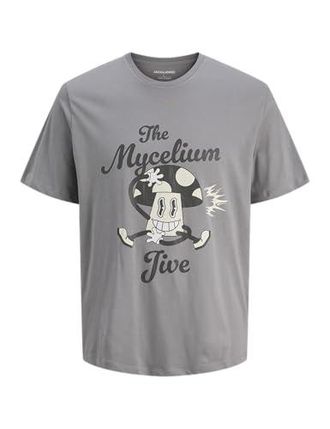 Jack & Jones Jjmasao Tee SS Crew Neck, Ultimate Grey, XL