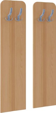 VCM Holz Garderoben-Set | Dielenm&ouml;bel | Ma&szlig;e pro Paneel: H. 110 x B. 27 x T. 2 cm | je Paneel 2 Haken - Balia