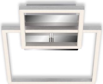 Briloner Briloner Leuchten - Deckenleuchte, Deckenlampe dimmbar, inkl. Memoryfunktion, 1 LED-Modul drehbar, 19,6 Watt, 1.500 Lumen, 3.000 Kelvin, Chrom-Alu, 35