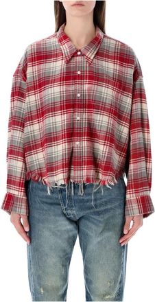 R13 Femme, Blouses et Chemises, Multicolore, Taille: 40 FR Drop Neck Cropped Shirt