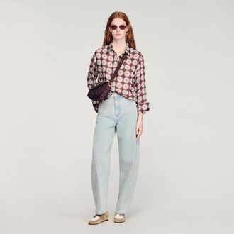 Sandro Seidenhemd mit Blumenprint