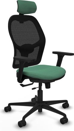 Piqueras y Crespo Ergonomischer Stuhl mit Lendenwirbelst&uuml;tze mit 3D-Armlehnen und h&ouml;henverstellbarem Kopfteil und Neigungsverstellung. Ausgestattet mit Syncro/Traslack 