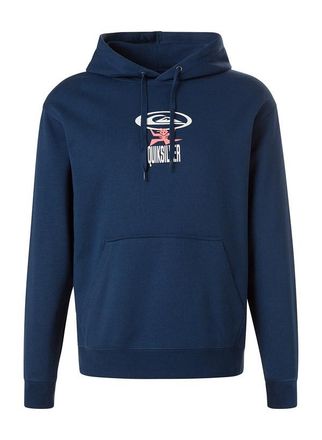Quiksilver Herren Hoodie blau Baumwolle Logo und Motiv