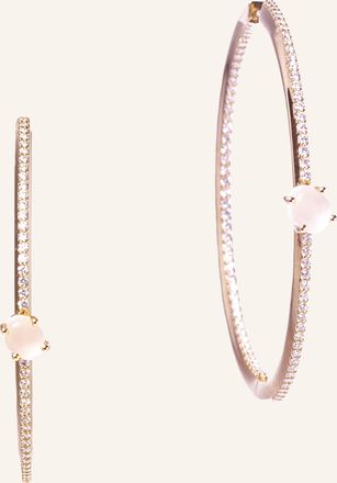 Vieri Vieri Creolen Wolke Milchquarz Brillant Pav&eacute; rosegold