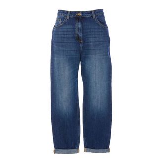 Elisabetta Franchi Denim Jeans mit Knopfleiste vorne - - Jeans - Damen - Blau - W29