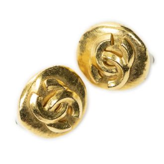 Chanel Ohrringe - Small CC Round Clip On Earrings - Gr. unisize - in Gold - f&uuml;r Damen