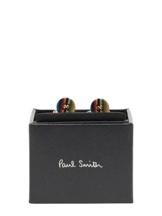 Paul Smith Button Stripe Multicolor Cufflinks - Multicolor