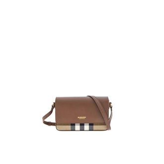 Burberry Kompakte House Check Braune Tasche - - Bags - Damen - Braun - ONE SIZE