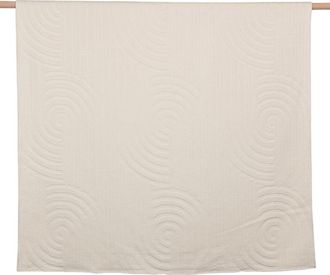 David Fussenegger Wohndecke Riga Gebogene Linien 150 x 200 cm Rohweiß- Ecrue