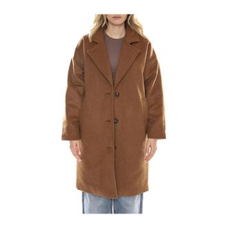 Minimum Zip-Mantel mit Frontrei&szlig;verschluss - - Coats - Damen - Braun - XS