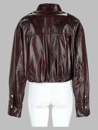 Sportmax Boxy Nappa Leather Jacket - Purple