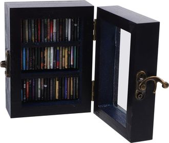 TOPBATHY Miniatur Holz b&uuml;cherregal Klein Anxiet&auml;tsreduzierend Dekoratives Mini b&uuml;cherregal aus Holz f&uuml;r Puppenhaus Stressminderndes Miniatur Display Geschenk f