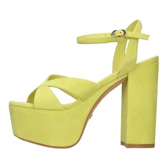 Stuart Weitzman Miami Squarehigh 140 Plateau-Sandal - - Shoes - Damen - Gr&uuml;n - 37 1/2 EU