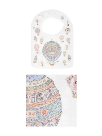 Atelier Choux Hot Air Balloons Carre Satin Bib Set