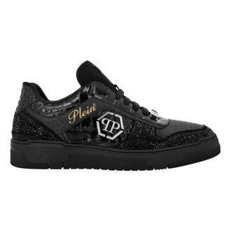 Philipp Plein unisex, Chaussures, Noir, Taille: 41 EU Low Top Baskets Mix Strass Cocco