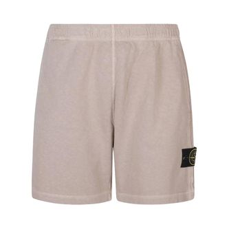 Stone Island Homme, Shorts, Beige, Taille: L Shorts en molleton Malfil&eacute; Effet Old