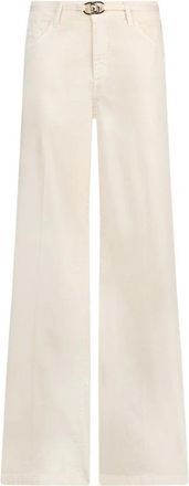 Liu Jo Femme, Pantalons, Beige, Taille: W30 Pantalon &Eacute;vas&eacute; Avec Ceinture