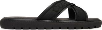 Calvin Klein Pantoletten Sq Molded Sandal Xcross Wb HM0HM02101 Schwarz