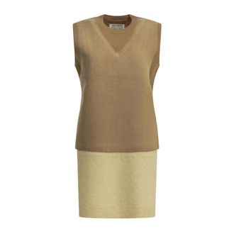 Maison Margiela Weste Kleid - - Dresses - Damen - Beige - S