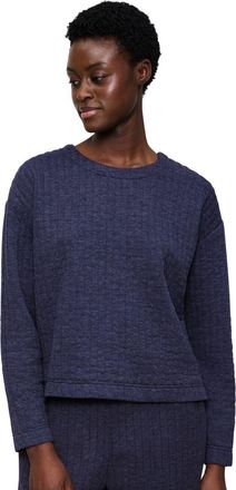 Triumph Womens Cozy Comfort Top Quilted Sweatshirt, Blue, 42