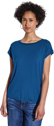 Street One Damen A323150 Shirt mit Dekortape, Dodger Blue, 44
