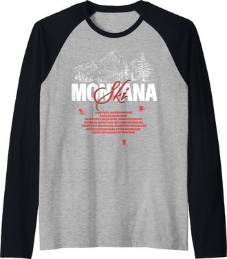 Trendy Apparel Ski Montana Lone Peak Madison Range Bridger Raglan