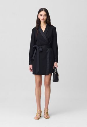 Claudie Pierlot Robe cache-caur col tailleur