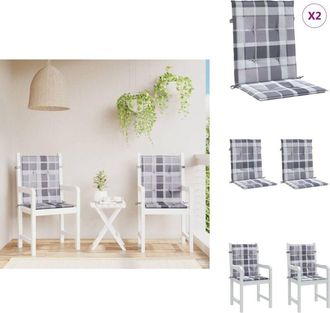 vidaXL Coussins de chaise de jardin &agrave; dossier bas lot de 2 - Coussin De Chaise - Coussin Exterieur - Coussin Jardin - Coussin Patio - Coussin Confortable