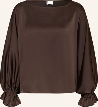 Vera Mont V By Vera Mont Blusenshirt Aus Satin Mit R&uuml;schen braun