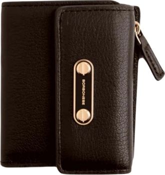 Borbonese Geldb&ouml;rse mit &Uuml;berschlag und Rei&szlig;verschluss - - Accessories - Damen - Braun - ONE SIZE