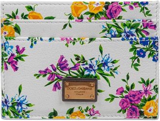 Dolce & Gabbana Femme, Accessoires, Multicolore, Taille: ONE Size Porte-cartes en cuir de veau imprim&eacute;