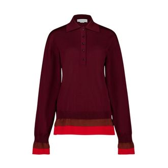 Stella McCartney Woll-Polo-Top - - Knitwear - Damen - Rot - L