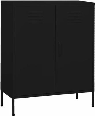 vidaXL Armoire de rangement Noir 80x35x101,5 cm Acier vidaXL