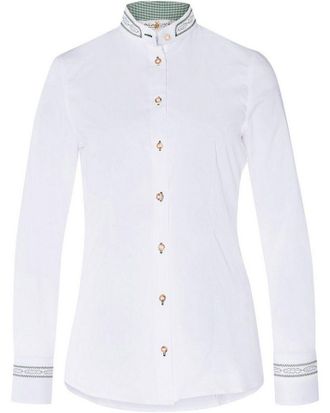 Almsach Langarmbluse Stehkragenbluse Susan