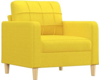 vidaXL Fauteuil Jaune clair 60 cm Tissu Vidaxl