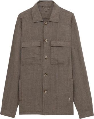 Gianni Lupo Homme, Chemises, Brun, Taille: M Chemise D&eacute;contract&eacute;e Gl5210Bd