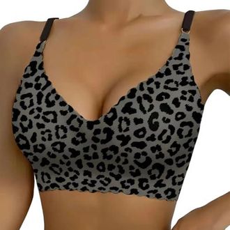 Generic Soutien Gorge Invisible Soutien Gorge sans Armature Brassiere Femme sans Armature De Classique Compression Douce Haut Soutien Yoga Grande Taille Fitne