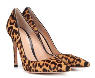 Gianvito Rossi Gianvito leopard-print calf hair pumps Size 38.5