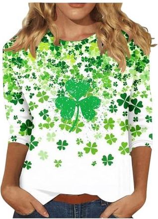 Generic T-shirt &eacute;l&eacute;gant et d&eacute;contract&eacute; avec imprim&eacute; Saint Patrick, manches courtes, parfait pour les occasions festives et la vie quotidienne., vert, 4XL