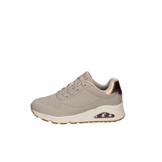 Skechers Damen UNO Golden Air Turnschuhe, Taupe Durabuck/Silver Trim, 37.5 EU